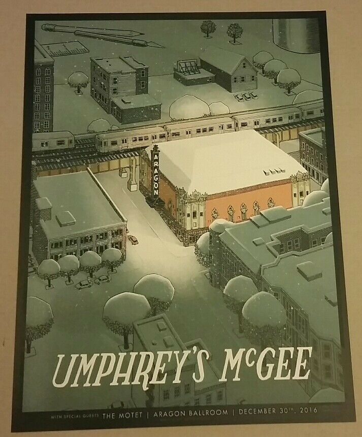 Umphrey's McGee Chicago 2016 by Justin Santora – sceneprints.com